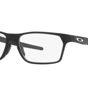 Oakley Men's Ox8032 Hex Jector Rectangular Prescription Eyewear Frames, Satin Black/Demo Lens, 55 mm