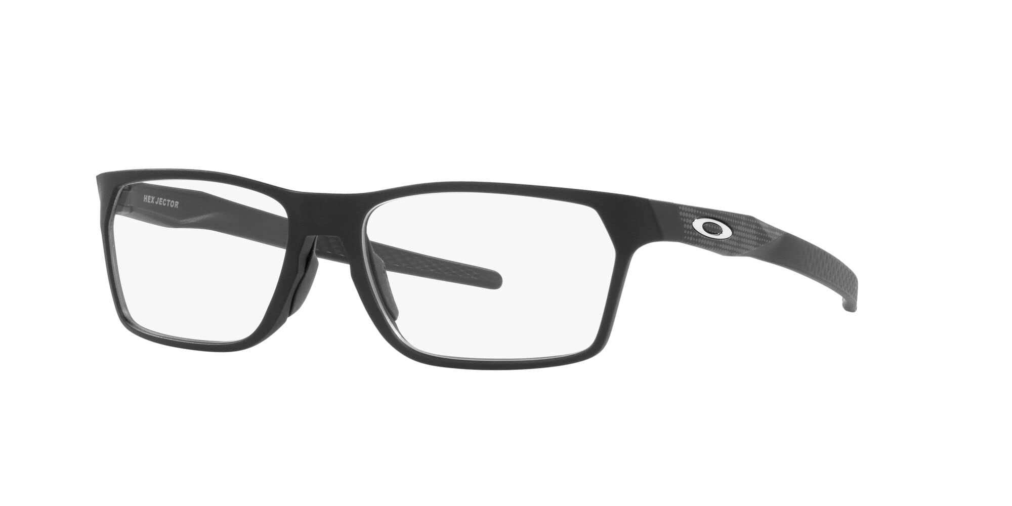 Oakley Men's Ox8032 Hex Jector Rectangular Prescription Eyewear Frames, Satin Black/Demo Lens, 55 mm