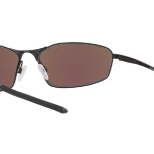 Oakley Men's OO4141 Whisker Oval Sunglasses, Satin Black/Prizm Sapphire, 60 mm