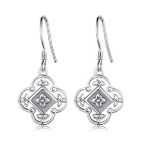 celtic knot drop earrings 925 sterling silver irish knot vintage dangle earrings celtic knot jewelry gift for women