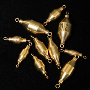 BESPORTBLE 10pcs Accessories Practical Sinker Swivels Design Sinkers Catching with Rings Deep Drop Copper Sinkers