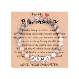 lanqueen natural stones bracelets for mama/mom/aunt/grandmamothers day birthday christmas valentines day jewelry gifts, no-metal-type, no gemstone