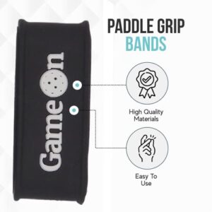 Palms-O-Aces Pickleball Grip Bands – Secures Grip Tape – One Size Fits All Paddle Handles – Silicone Pickleball Paddle Band-Double Sided Embossed Design Custom Pickleball Bands-Pickleball Paddle Bands