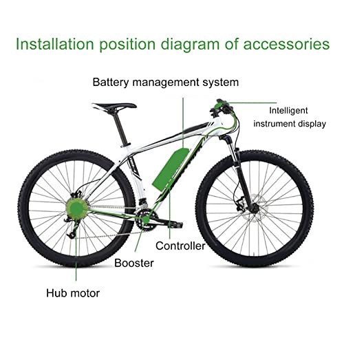 E Bike Conversion Kit, Rear Wheel 48V 1000W Mountain Bike Electric Bike Conversion Kit with LCD Display, Cycling Hub DC Motor and Controller, Electric Bicycle Wheel Kit for Road Bike(20inch)