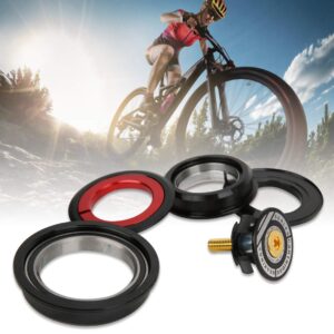 CCYLEZ Bearing Headset, Aluminium Alloy Tapered Fork Straight Tube 44/55mm Bearing Headset Cycling Accessory for Mountain Road