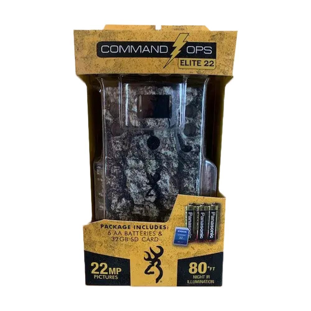 Browning Trail Cam Command Ops Elite 22mp Batteries/sd BTC-4E22CP