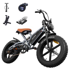 eosbike jansno x50 upgraded adult electric bicycle 20" x 4.0 fat tire electric bicycle with 750w motor, default speed 25km/h,48v/14ah upgraded version removable battery, 30 miles long cruising range