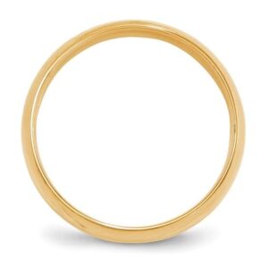 Comfort Fit 14K Yellow Gold 2mm 3mm 4mm 5mm 6mm 7mm 8mm Men's Women's Wedding Band Ring Sizes Thumb Midi Stacking Cigar Band (7, 2)