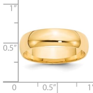 Comfort Fit 14K Yellow Gold 2mm 3mm 4mm 5mm 6mm 7mm 8mm Men's Women's Wedding Band Ring Sizes Thumb Midi Stacking Cigar Band (7, 2)