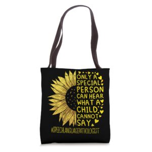 speech language pathologist speech therapist slp tote bag