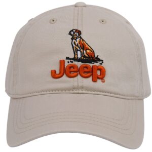 Jeep Vintage Dog Logo Garment Washed Hat Classic Design DSC Original | Cool Stuff (Stone)