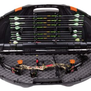 Field Logic Black Hole Archery Target 18" and Flambeau Outdoors 6461SC Safe Shot Bow Case | Portable Archery Target and Bow Storage Case