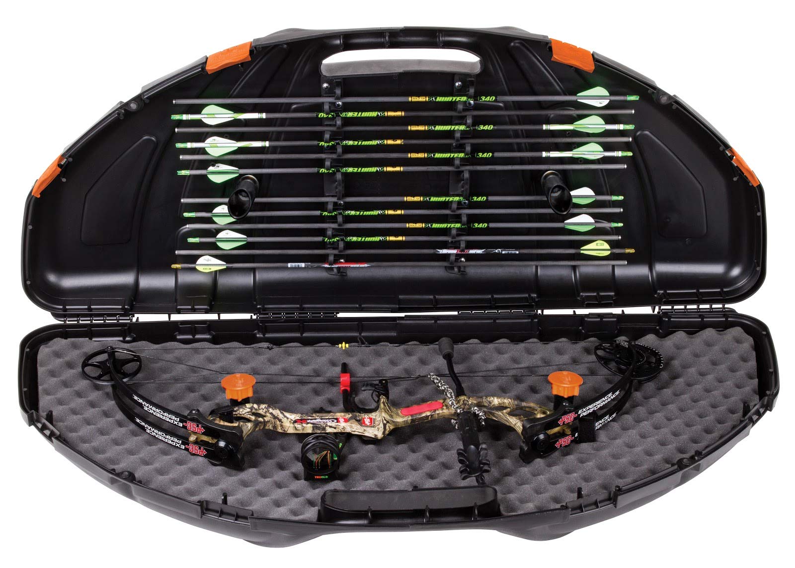 Field Logic Black Hole Archery Target 18" and Flambeau Outdoors 6461SC Safe Shot Bow Case | Portable Archery Target and Bow Storage Case