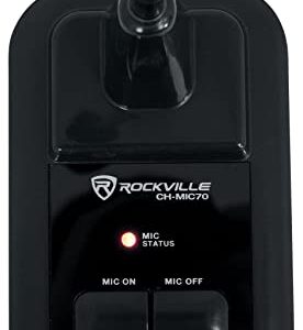 Rockville CH-MIC70 Push to Talk Commercial Gooseneck Paging Microphone w/Chimes