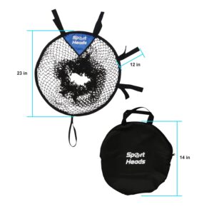 Soccer Targets for Goals Training (2pc) - Soccer Training Target | Top Bins Equipment | Durable Design - Extra-Long Straps with Carry Case