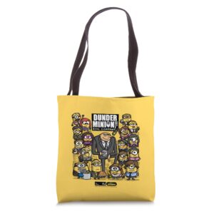 the office x minions characters tote bag