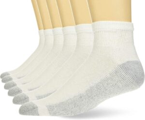 moda west 24 pairs - ankle bulk socks athletic size 10-13 in white with grey - wholesale case of 24 men's socks