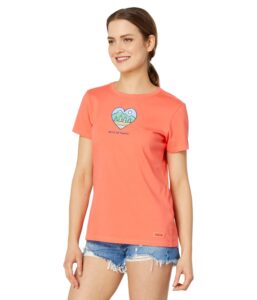 life is good wild at heart short sleeve crush™ tee mango orange md (us 8-10)