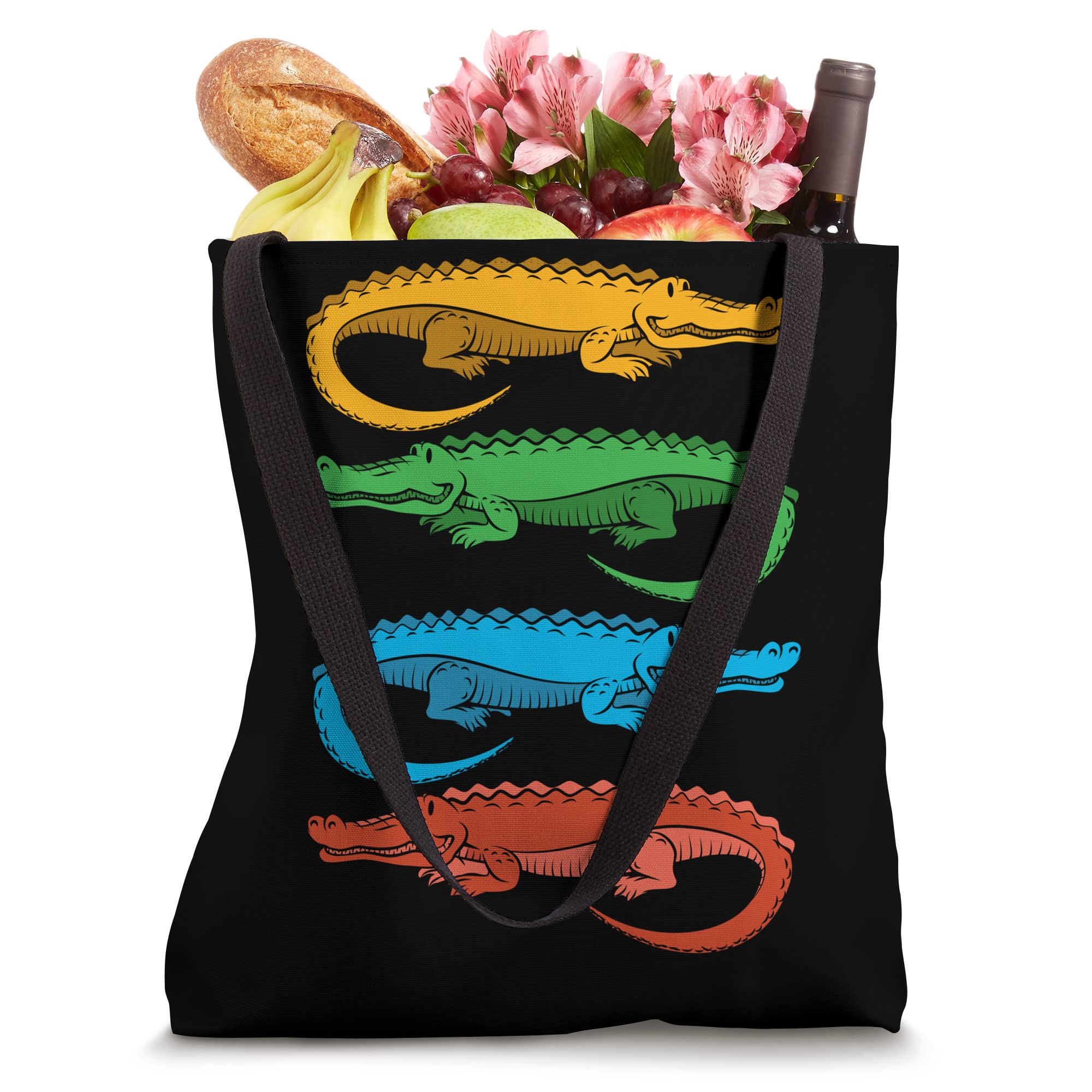 Retro Alligator Alligators Crocodiles Funny Alligator Tote Bag