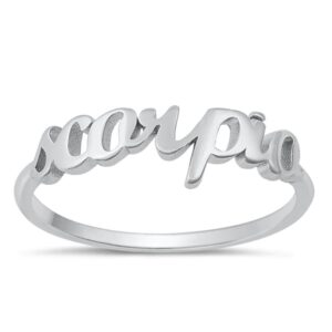 sterling silver scorpio zodiac unique ring 925 astrological sign band size 4