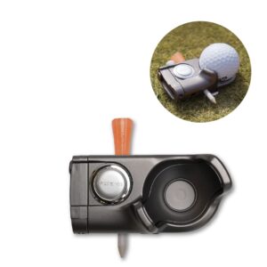 freeshot golf ball holder, divot tool, ball marker, golf tee holder all-in-one golf accessory tool, best golf gift, stocking-stuffer, metal grey color