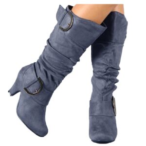 Womens Sandals, Winter Boots for Women Women Ankle Strap Boots High Heel Shoes Clear Heels Purple Basketball Boots Rain Boots for Women