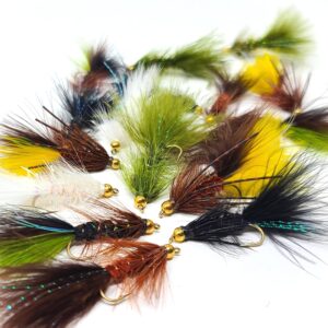 The Fly Crate Woolly Bugger Flies for Trout Fly Fishing Assortment - Size #8 Streamer Fly Fishing Flies (18 Pack - Variety)