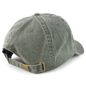 Armycrew XXL Oversize Big Washed Cotton Pigment Dyed Unstructured Baseball Cap - Olive