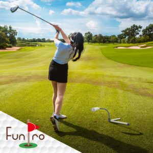 FunPro Golf Slice Corrector - Inside Approach Golf Swing Trainer Aid, Portable Golf Practice Tool for a Proper Swing, Golf Swing Training Aid for Beginners & Players, Lightweight, 1.3 lbs.