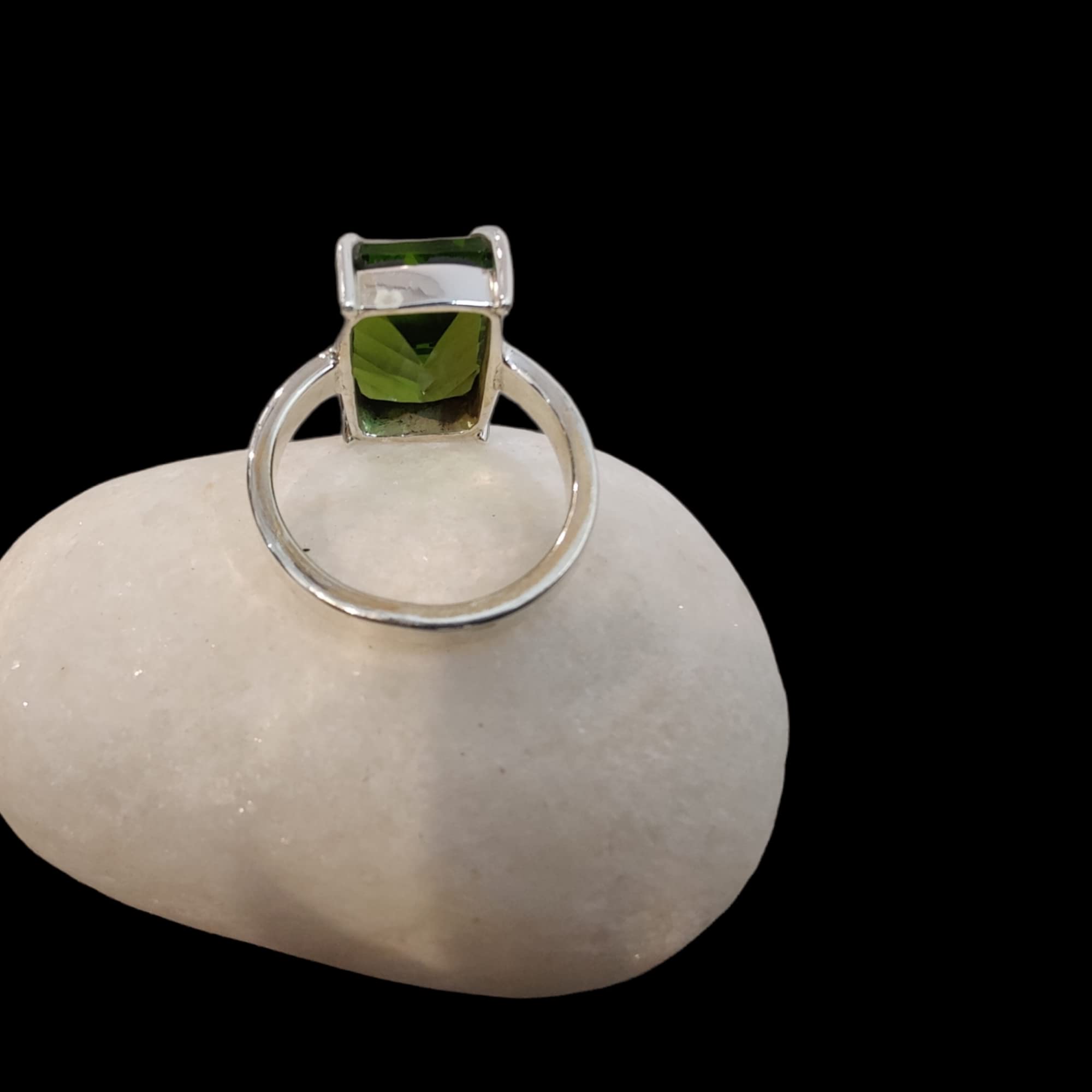 Peridot Ring, Boho Ring, 925 Solid Sterling Silver Ring, Antique Cut Gemstone, Handmade Jewelry, Peridot Ring for Women, Statement Ring, Gemstone Ring, Gift for Her (925 Solid Silver, 7.50)