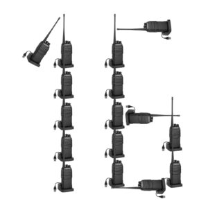 16 pack radioddity ga-2s long range walkie talkies for adults uhf two way radio rechargeable with micro usb charging + radioddity pc002 usb programming cable plug and play