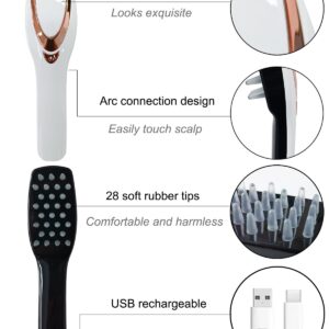 Winyoung Scalp Massager, Electric Scalp Massage Brush, Hair Massage Brush, Electric Head Scratcher, Massage Comb with Soft Rubber