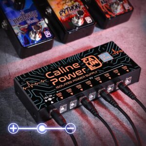 Caline CP-205 DC 9V Guitar Pedal Power Supply, True Isolated Pedalboard Power Supply with 8 Totally Isolated Outputs(300mA/500mA), Noiselessly