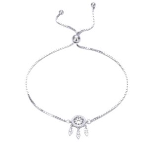 wklqlq dream catcher bracelet feather bracelet 925 sterling silver size stretchable suitable as a gift for women and