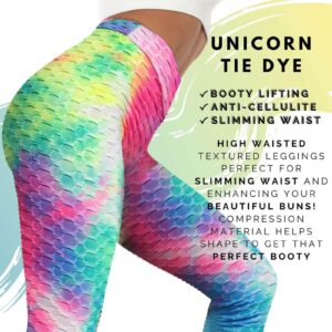 Women's Sexy Leggings Tie Dye Plus Size High Waist Scrunch Bubble Butt Lift Workout Anti Cellulite Yoga Pants