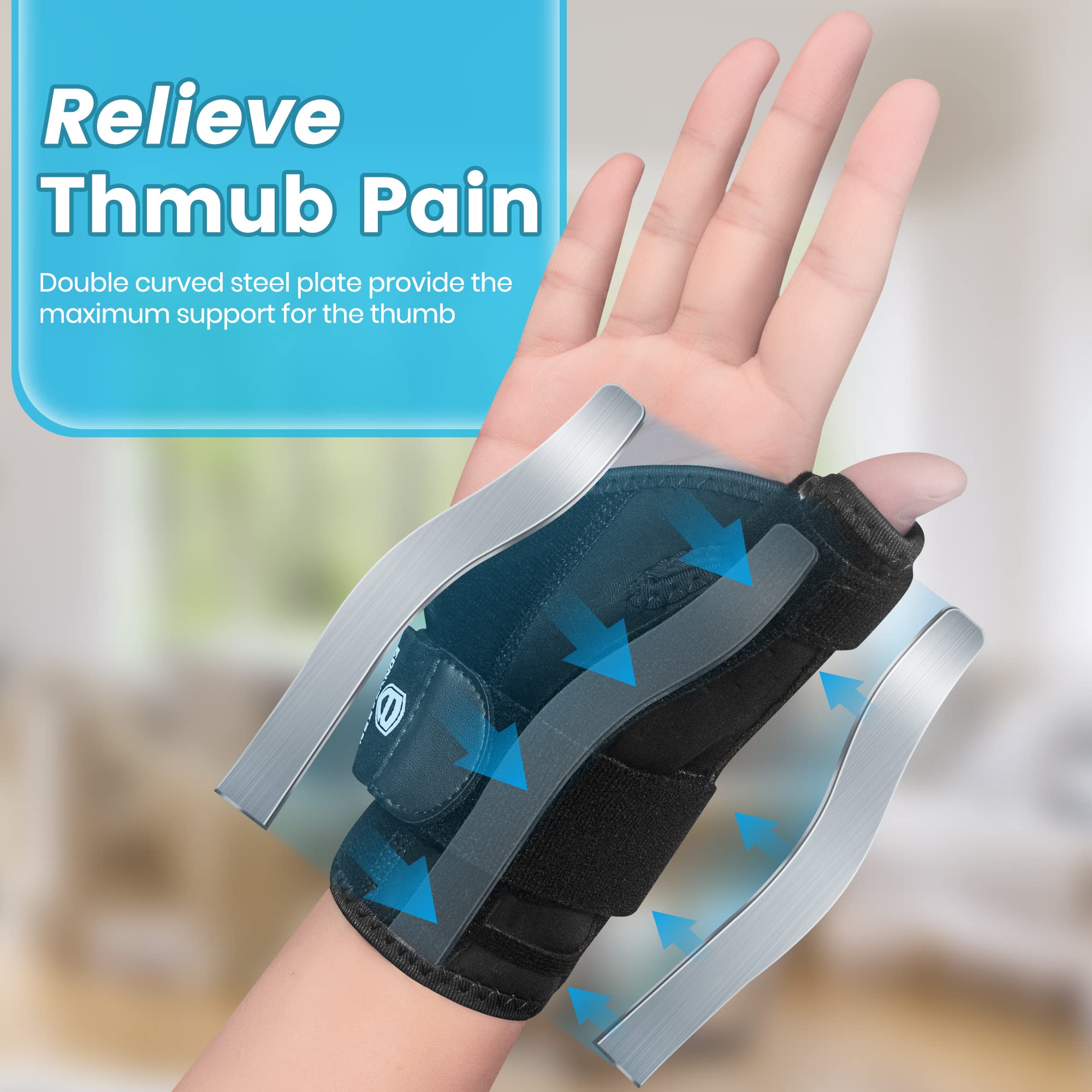 EDNYZAKRN Thumb Spica Splint, Thumb Stabilizer Brace for Arthritis Tendonitis Pain Relief, Wrist brace With Thumb Support Fits for Men and Women Left or Right Hand