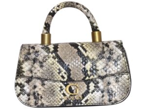 guess nell micro mini flap, natural python