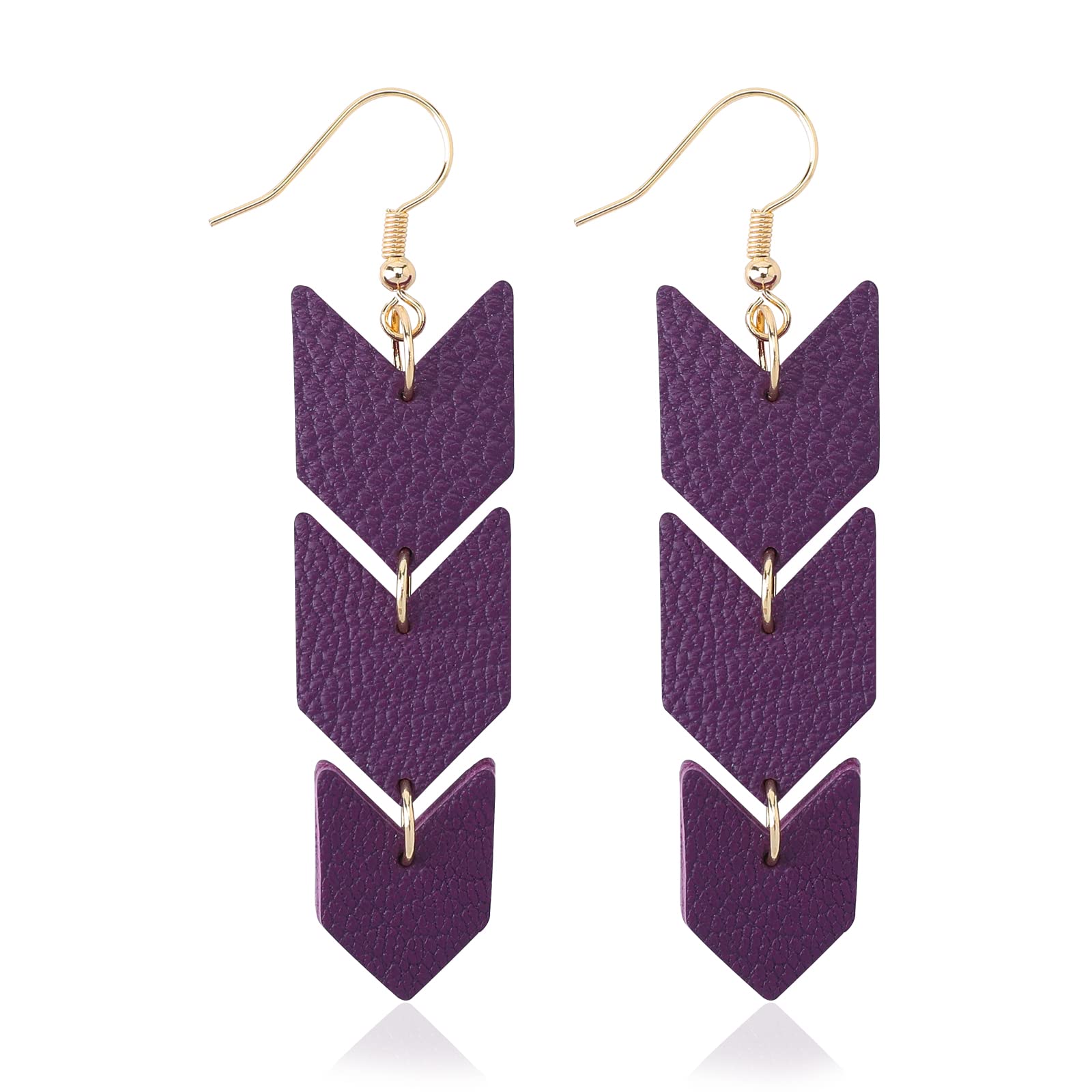 URIZZD Dangle Earrings for Women, Hypoallergenic Earrings Drop Trendy Gift for Her (Purple)