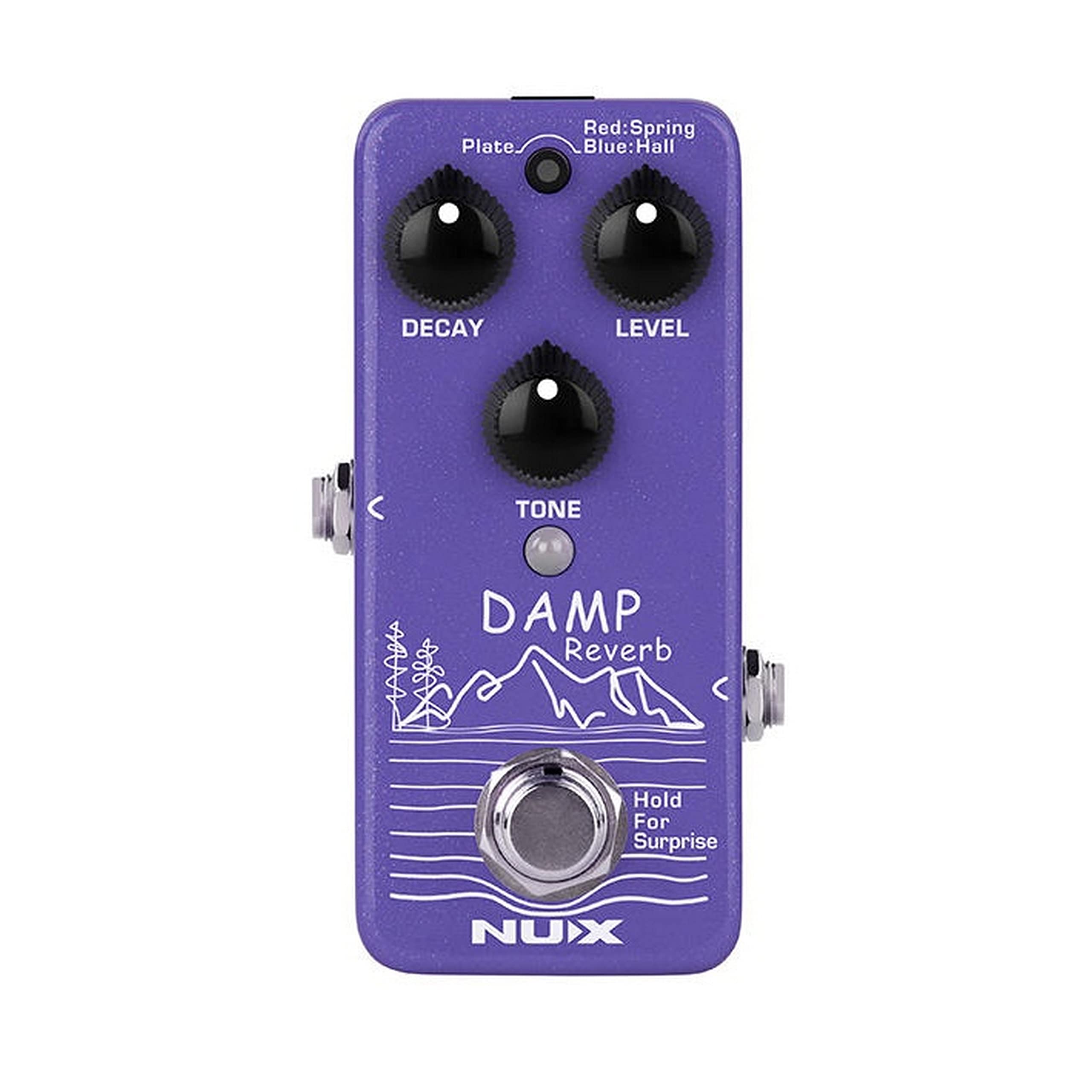 NUX Damp Reverb Guitar Effects Pedal with Plate, Spring, and Hall