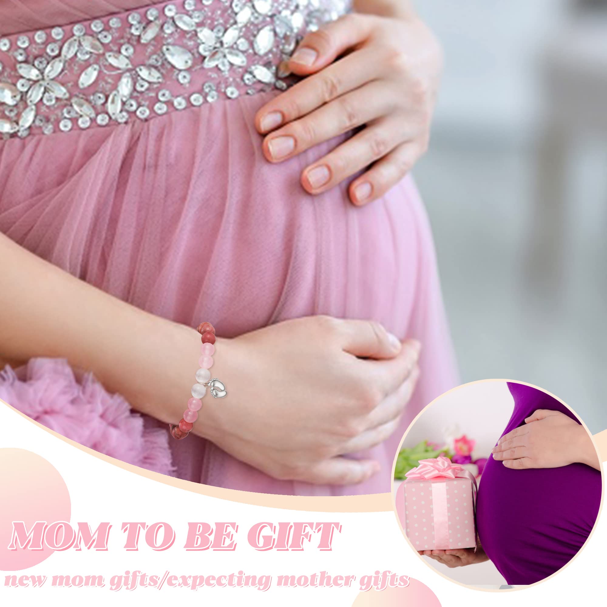 Jeka First Mothers Day Gifts, Mom to Be Gift, New Mom Gifts - Mama Bracelet for Women, Pregnancy Gifts for First Time Moms, Jewelry Gifts for Pregnant Women Wife, Expecting Mom Gifts