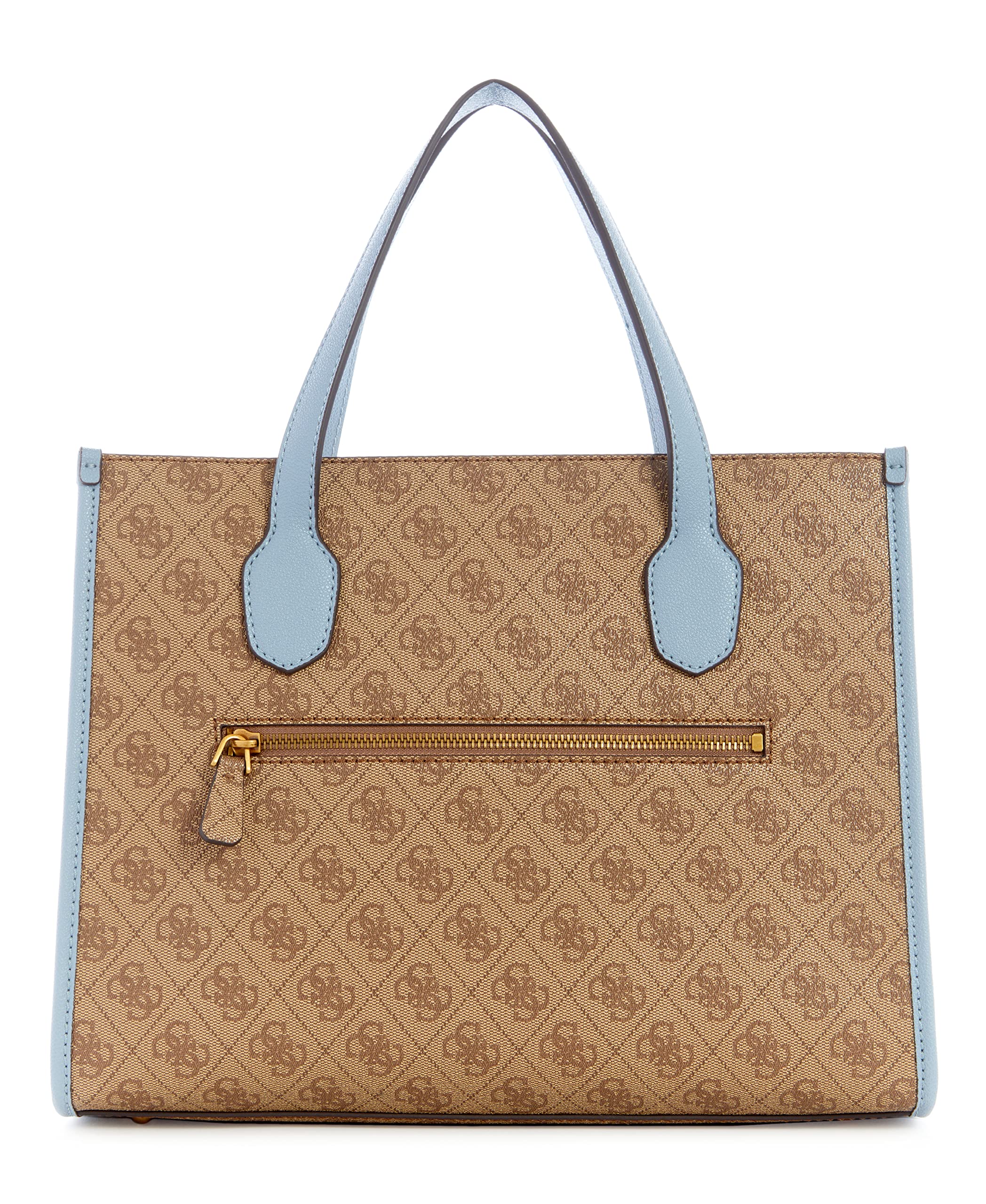 GUESS Silvana Small Tote, Latte Logo/Slate