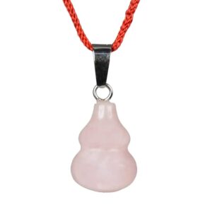 aleafa armlet presents rose quartz pendant wu lou pendant for reiki and crystal stone pendant (color pink) #aport-0234