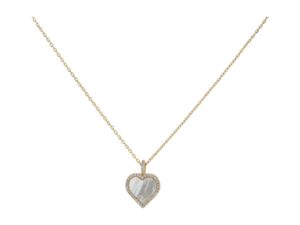 kate spade new york take heart pendant necklace clear/gold one size