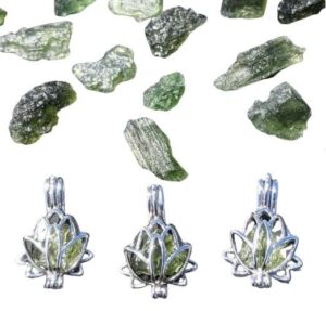 moldavite/moldavite pendant/moldavite necklace/moldavite jewelry/moldavite crystal/authentic certified genuine moldavite (18 inches)