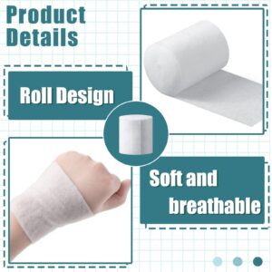 12 Rolls Cast Padding Individual Pack Soft Cotton Undercast Padding Wrap Use with Plaster Cloth Gauze Bandage for Halloween Wrap Bandage Art, Body Casts, Mask Making, Craft (3 Inch x 8.8 ft)