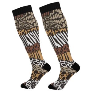 kigai animals print compression socks for women & men circulation-best for running,nurse,travel,cycling