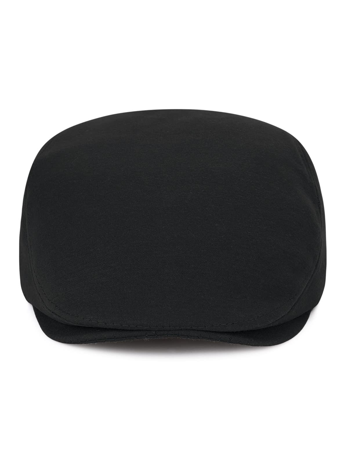 Newsboy Hats for Men Flat Cap Mens Driving Cabbie Cap Classic Soft Breathable Adjustable Fitted Hat Black Beret Mens