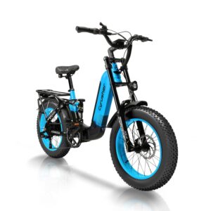 crafuel 【ship from usa】 electric bike for adults 750w kommoda electric bike 20x4'' fat tire mountain ebike with integrated battery 7 speeds snow beach e-bikes 48v 14ah electric bike