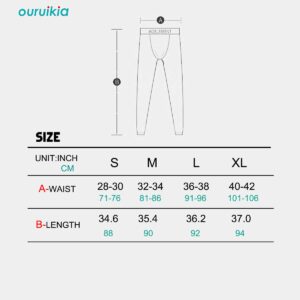 Ouruikia Men's Thermal Underwear Pants Modal Thermal Bottoms Long Johns Base Layer with Dual Fly Blue L