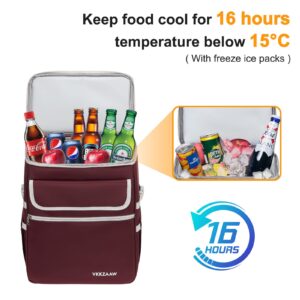 VKKZAAW Backpack Cooler Insulated Leak Proof 36 Cans,Cooler Backpack Insulated Waterproof for Men Women Beach Camping Lightweight Cooler